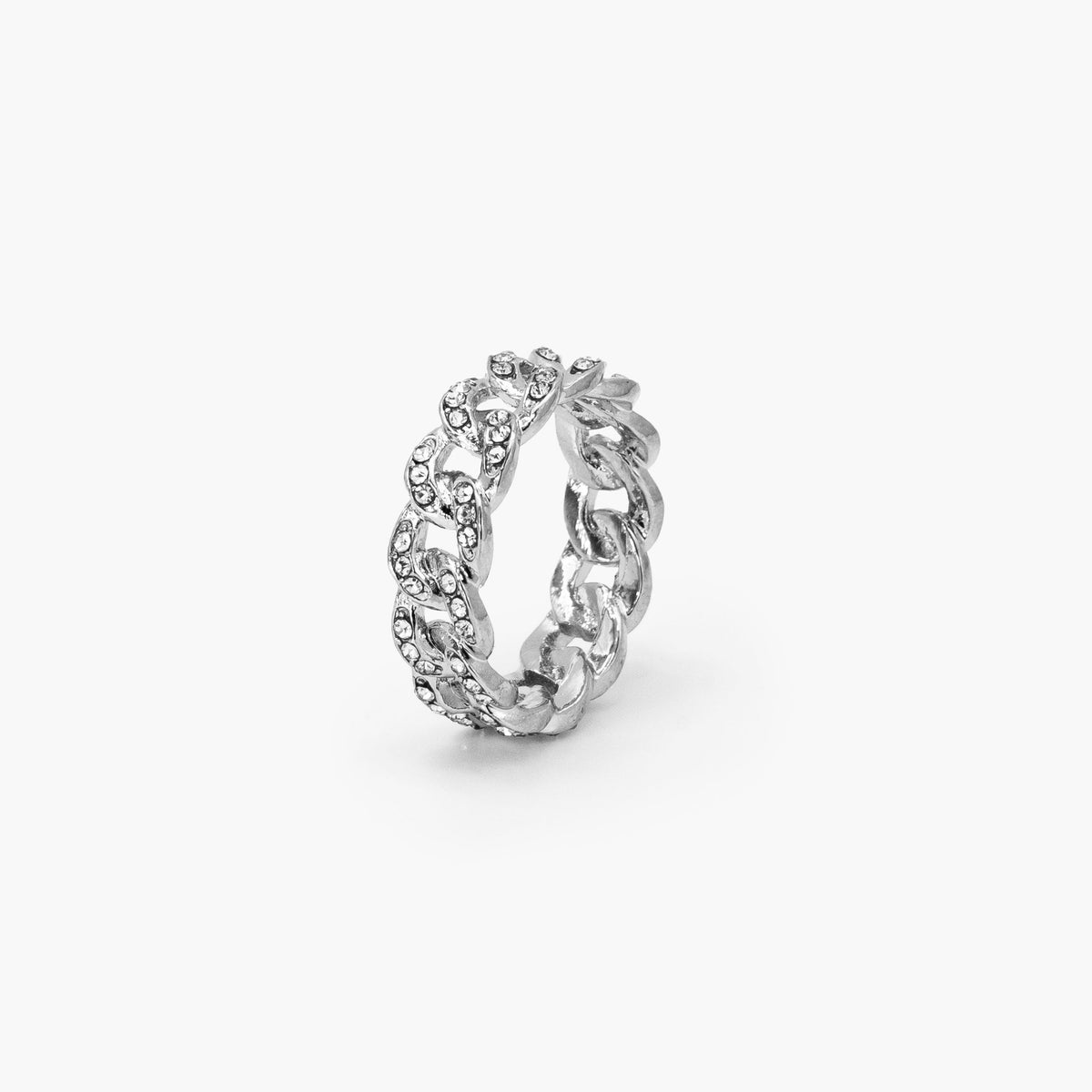 ICED CUBAN RING - SILVER – iceeshinee